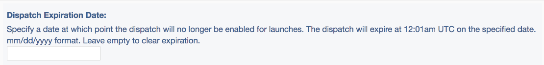 Expirable Dispatches – Rustici Software Knowledge Base