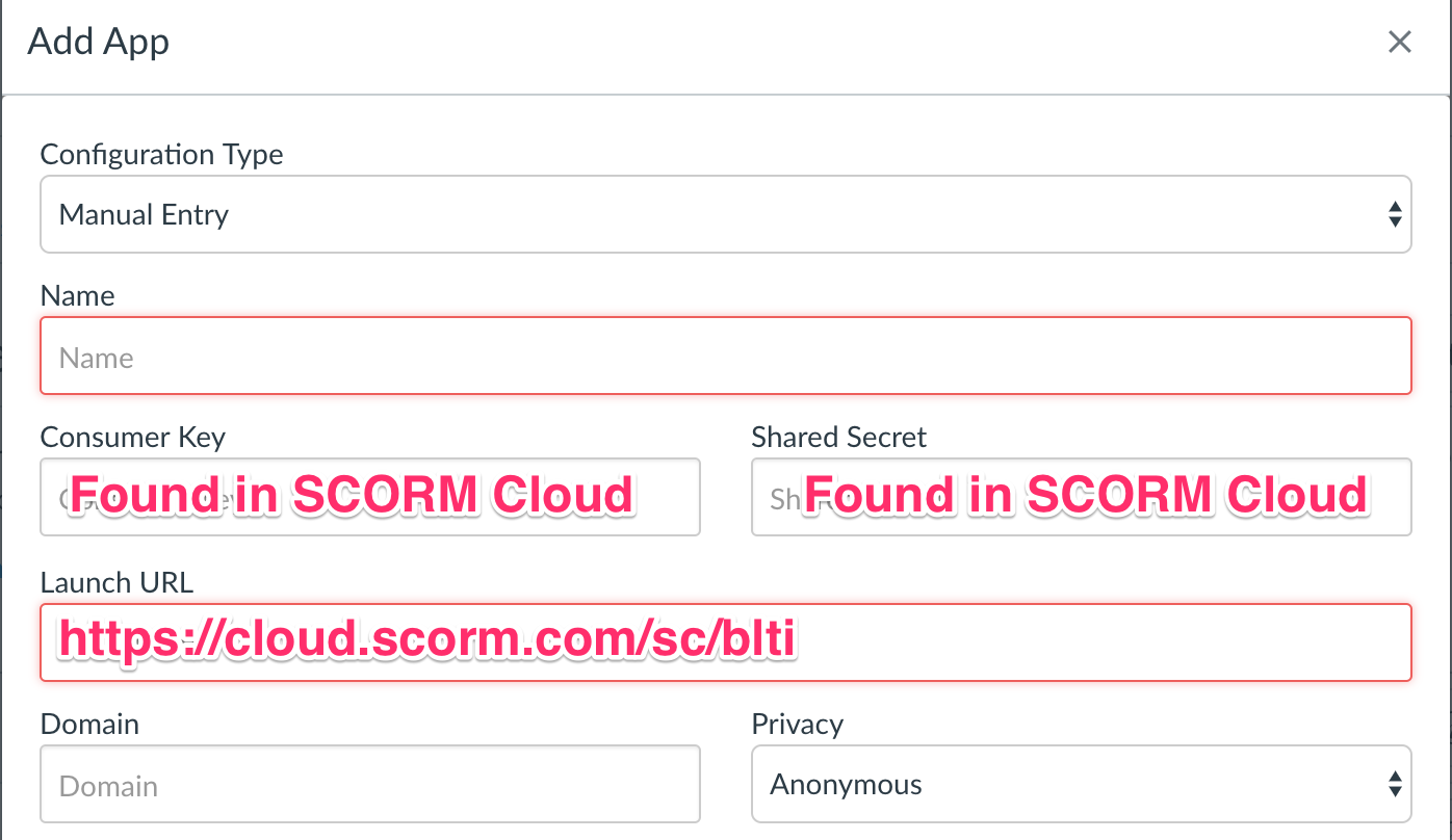 Blti Dispatch Using Manual App In Canvas Rustici Software Knowledge Base